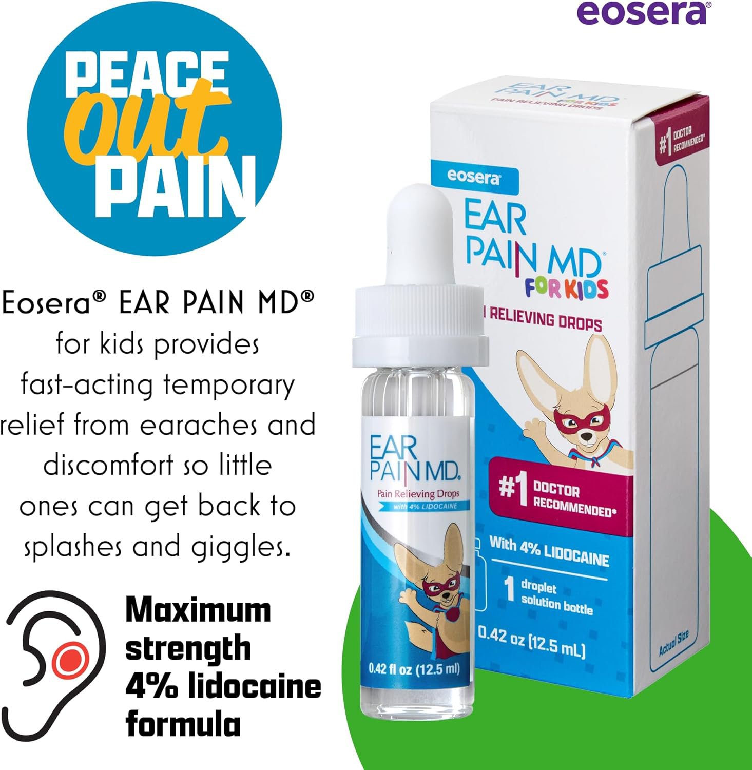 osera® Ear Pain MD® for Kids - Maximum Strength Earache Relief Drops ...