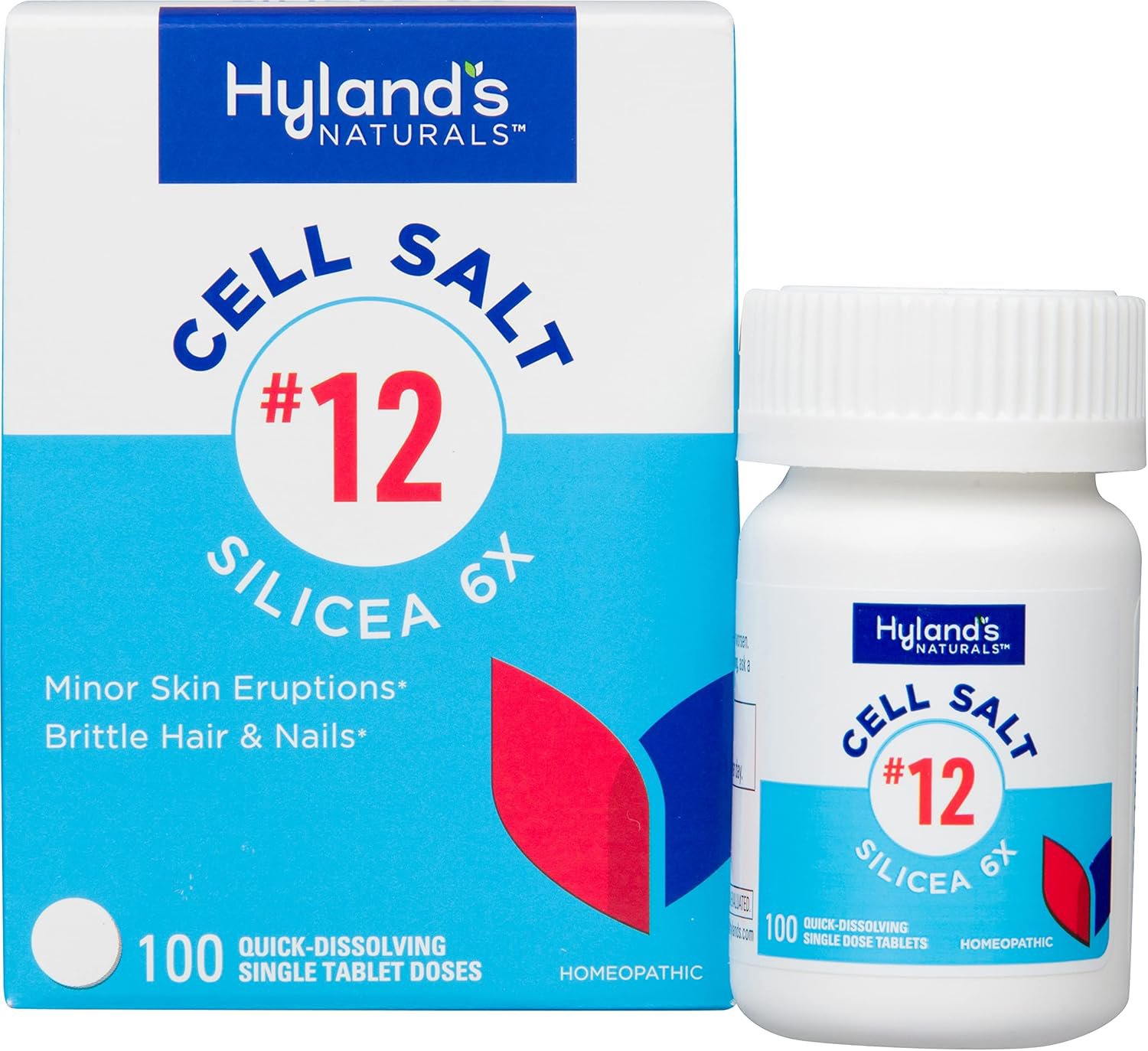 Hyland's No. 12 Cell Salt Silicea 6X Tablets, Acne and Blackhead Treatment