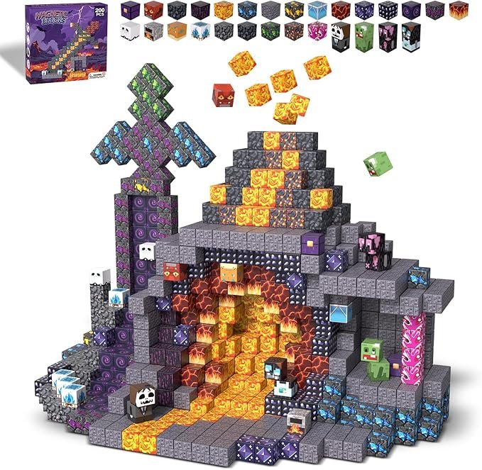 200PCS Magnetic Building Blocks for Kids, STEM Educational Magnet ...