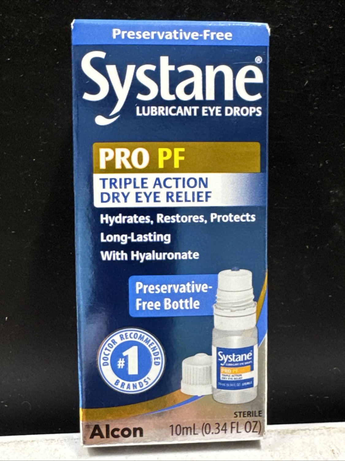 Systane Pro PF Dry Eye Relief Lubricant Eye Drops 0.34 Fl Oz.(10ml) Exp ...