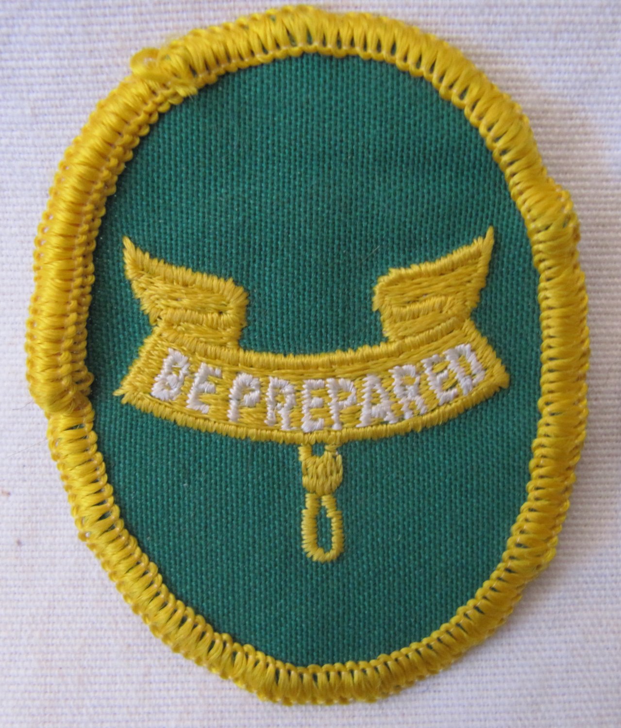 DONATED Vintage Boy Scout Be Prepared Patch Oval Embroidery 2-5/8 x 2-1 ...