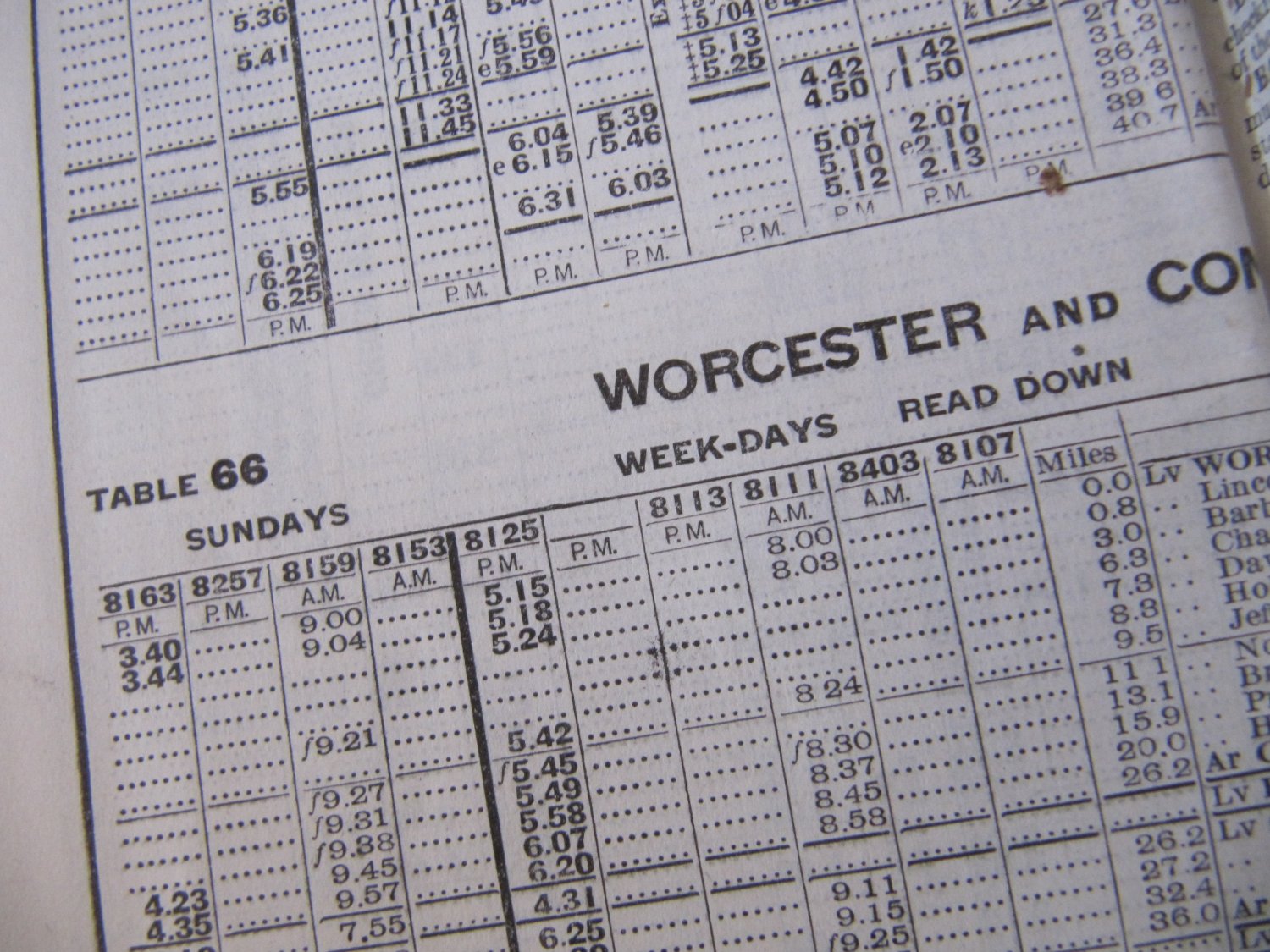 Vintage 1932 Railroad Train Schedule Time Table Boston and Maine Railroad
