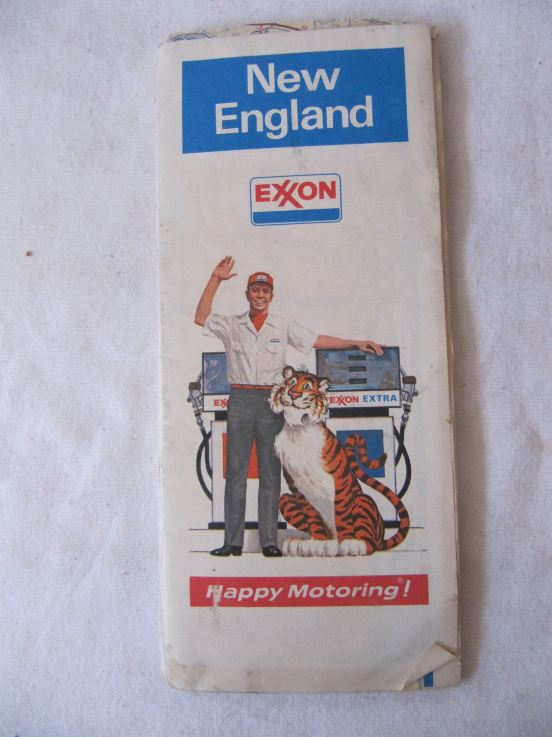 Vintage 1973 Highway Road Map New England from Exxon Company