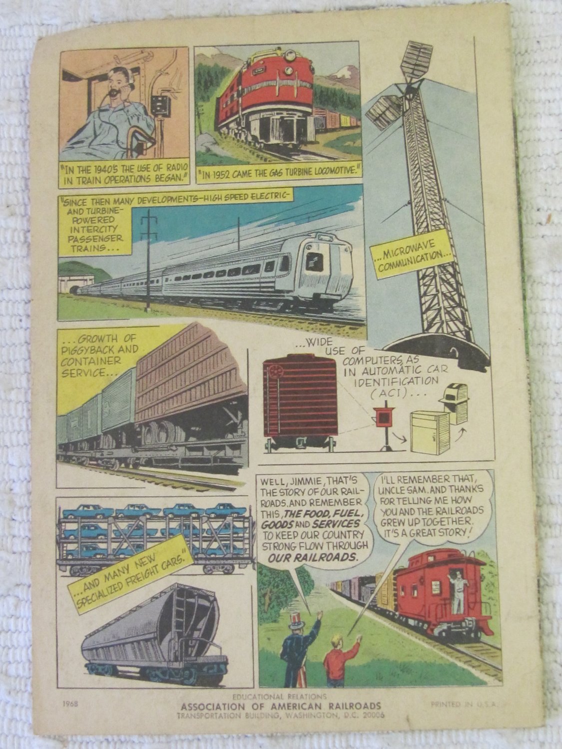 Vintage Rails Across America Comic Educational Railroad c 1968 Bill Bunce