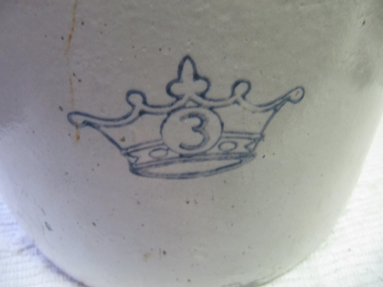 Robinson-Ransbottom Salt Glaze Stoneware Crock 3 Gal w Lid Brown White ...