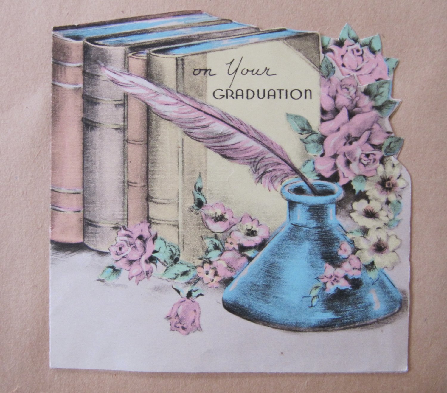 Vintage Graduation Greeting Card Signed by Iride Pilla June 1943 Boston ...