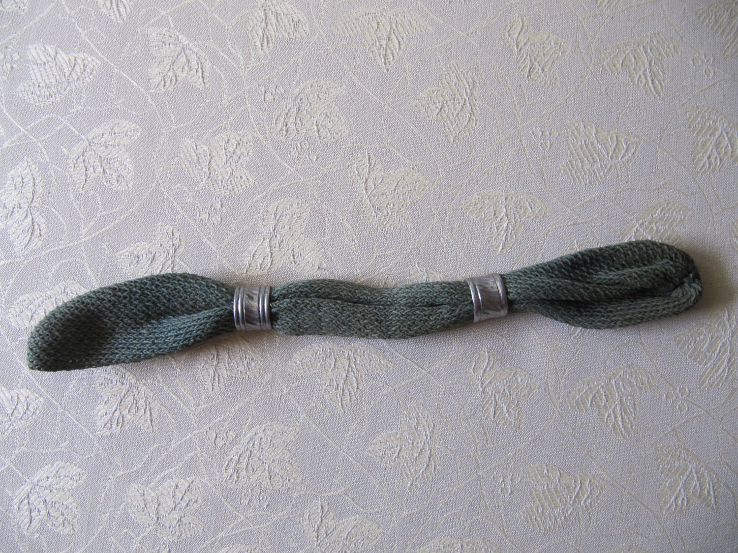 Antique Victorian 19th Century Green Knitted Miser Purse with Metal ...