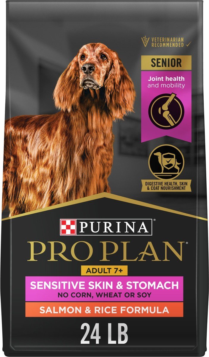 Purina Pro Plan Sensitive Skin & Stomach 7+ Salmon & Rice Formula Dry ...