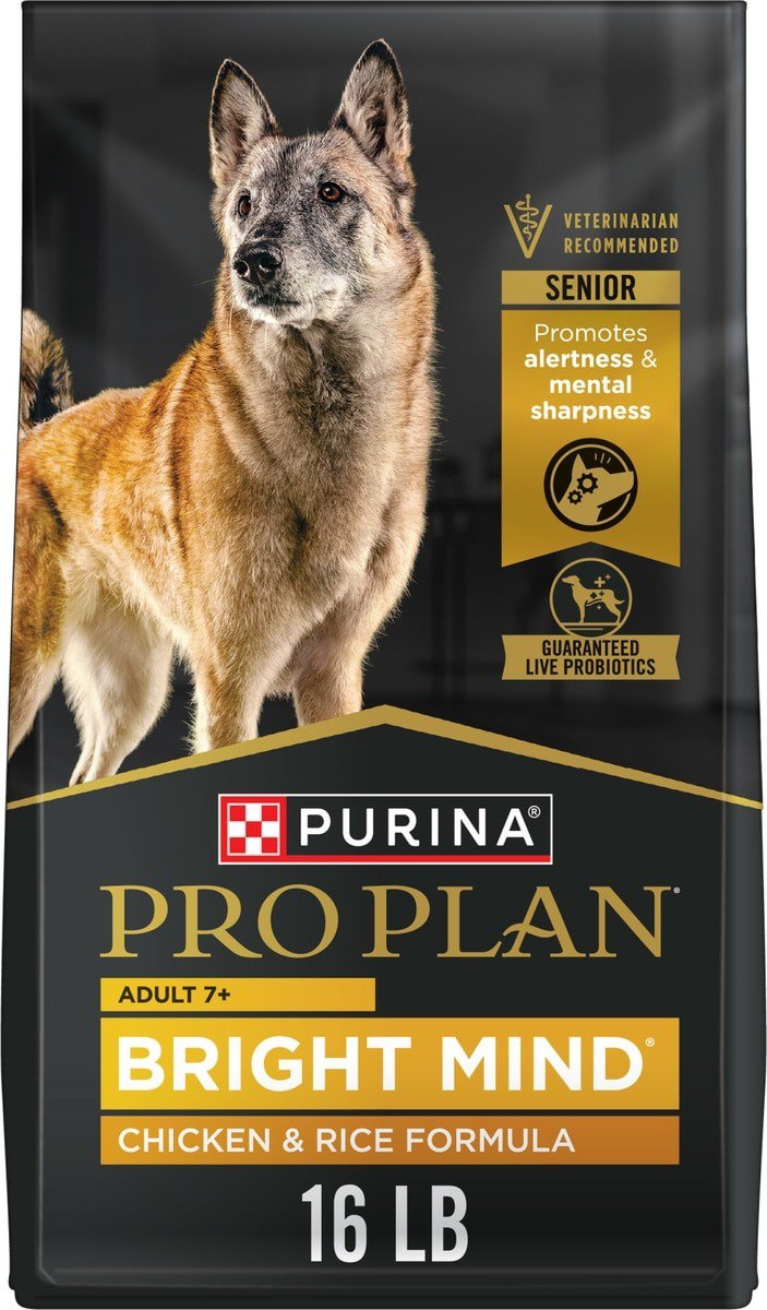 Purina Pro Plan Bright Mind Adult 7+ Chicken & Rice Formula Dry Dog ...