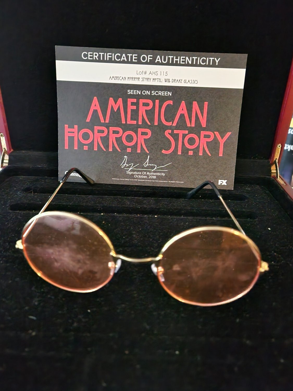 AHS American Horror Story Hotel Original Screen Used Will Drake Glasses ...
