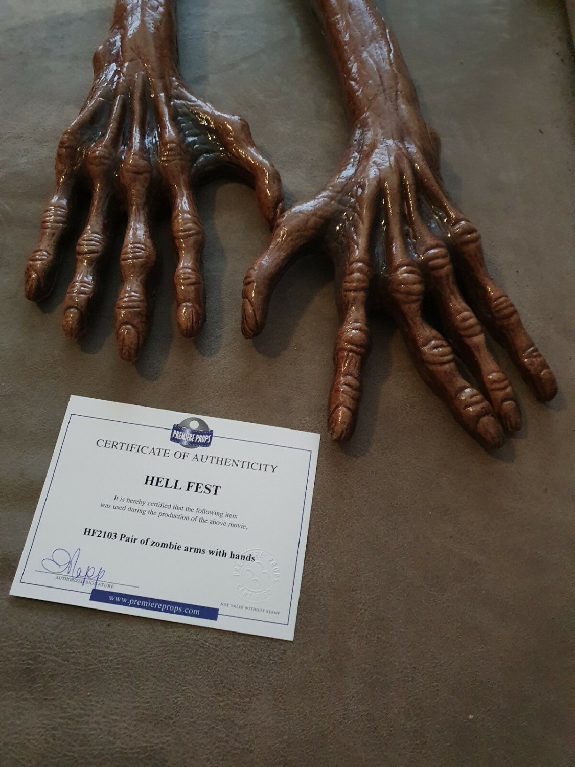 Extremely Rare! Hellfest Original Screen Used Zombie Arms with Hands ...