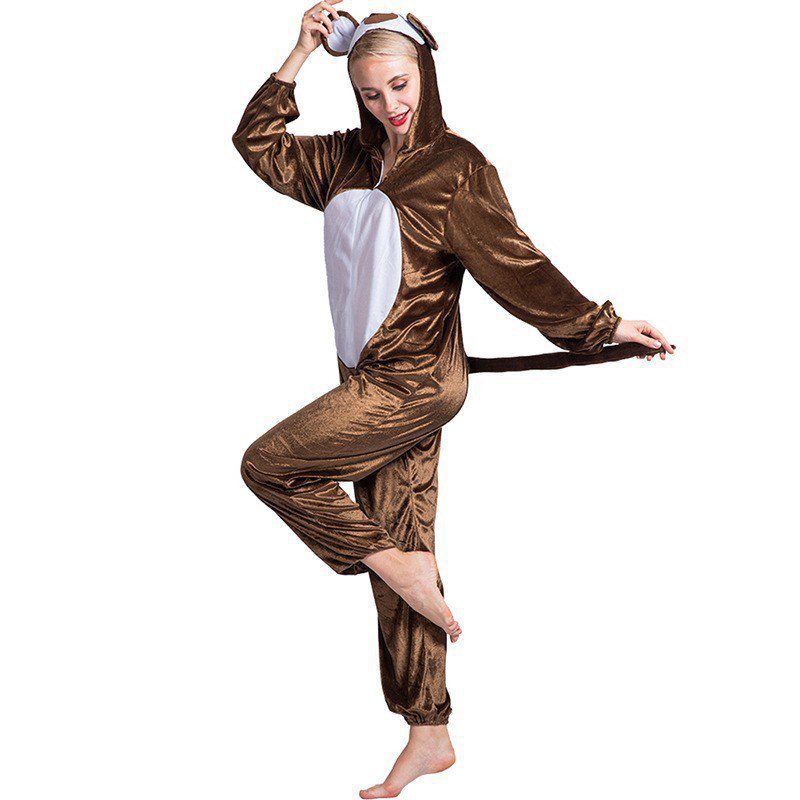 Adult Golden Monkey Cosplay Costume Halloween Animal Uniform Carnival ...