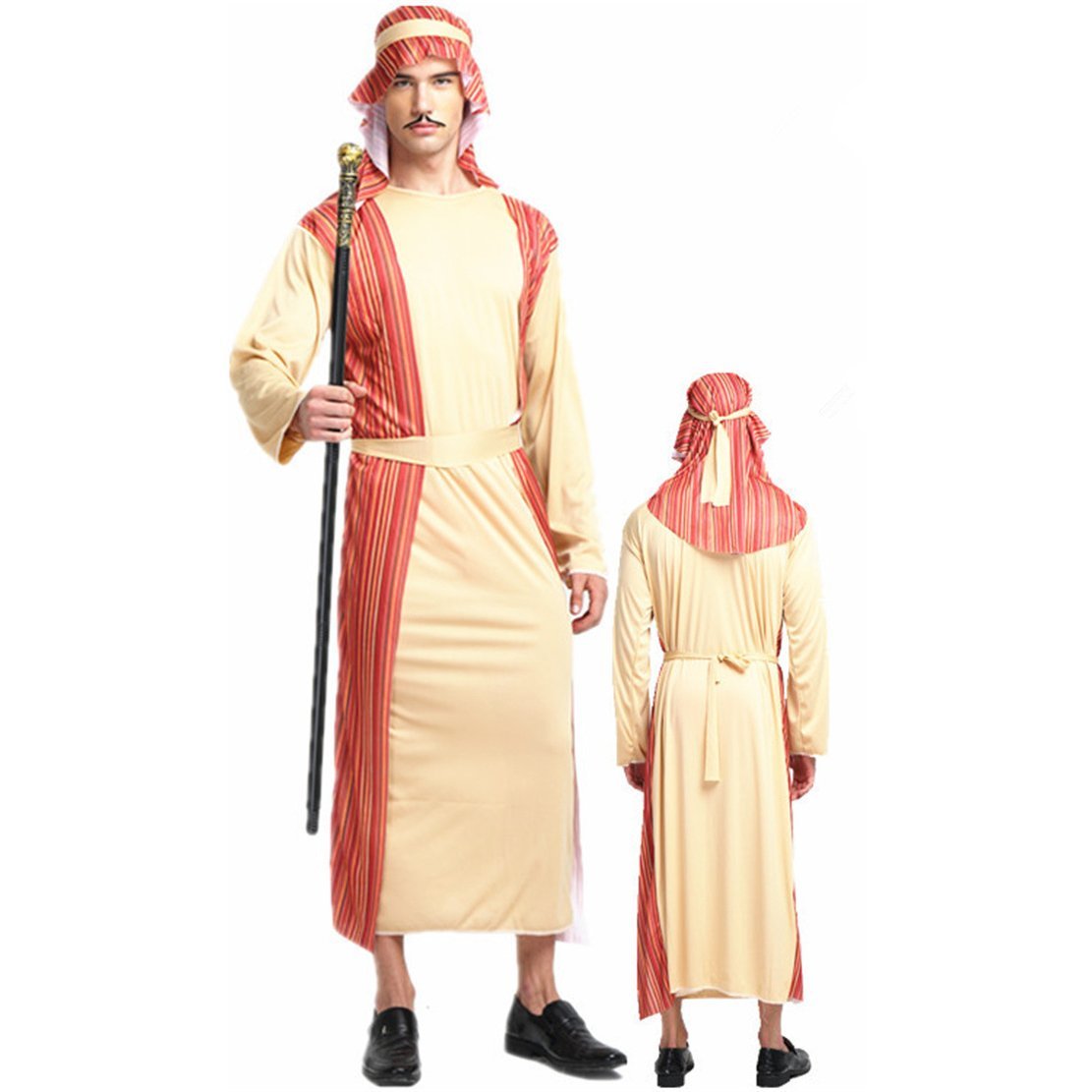 Arab Man Shepherds Cosplay Costume Halloween Middle East Ethnic COS Uniform
