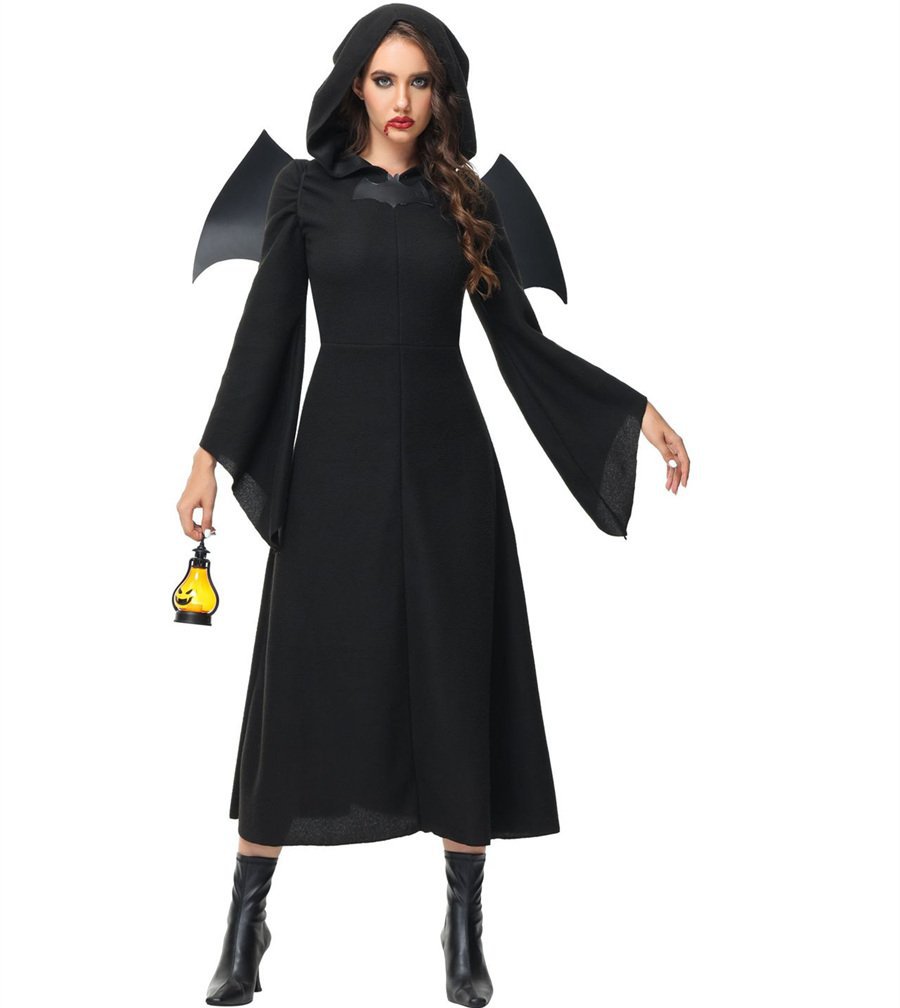Halloween Evil Uniform Black Vampire Fancy Dress For Woman Carnival ...