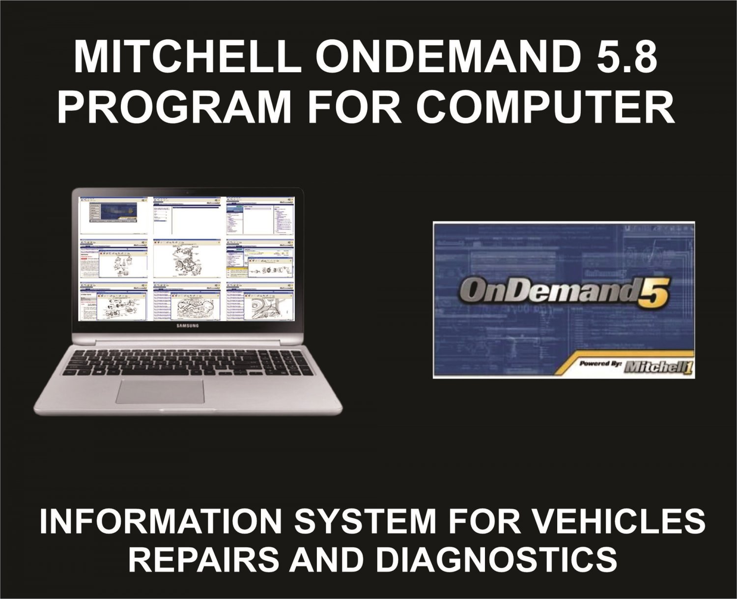 Mitchell OnDemand 5.8, Car Coding And Diagnostics Tool, For Computer