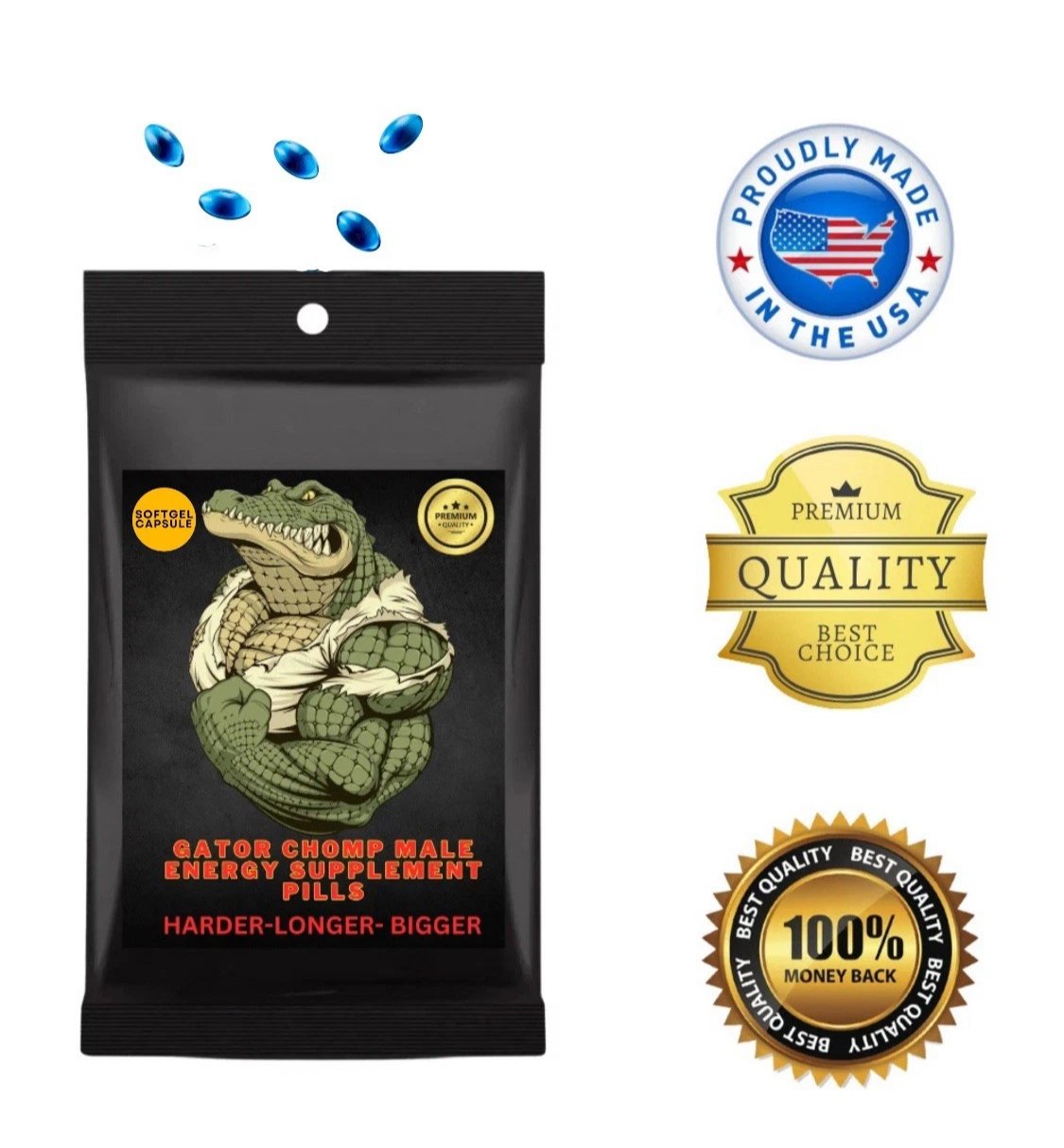 20 Gator chomp king Booster Pills EXTREME ENHANCE for Him/Her! toro xxxp