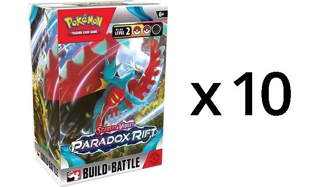 Pokemon SV4 Paradox Rift Build and Battle Kit DISPLAY Box (10 Kits)