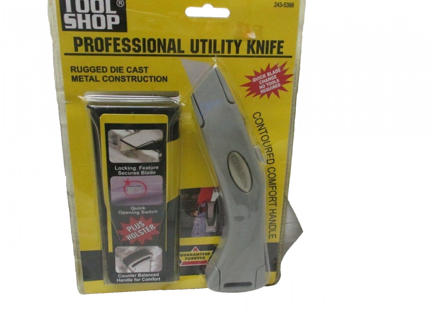 Tool Shop | Professional Utility Knife | Includes Belt Clip Holster ...