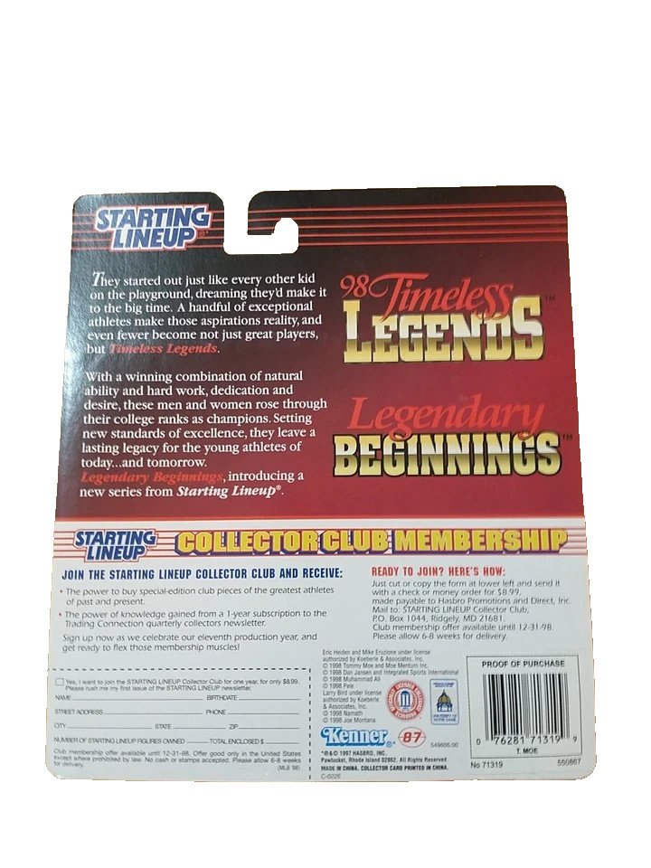 Skiing Tommy Moe Starting Lineup (1998) Timeless Legends Figure w/ Card