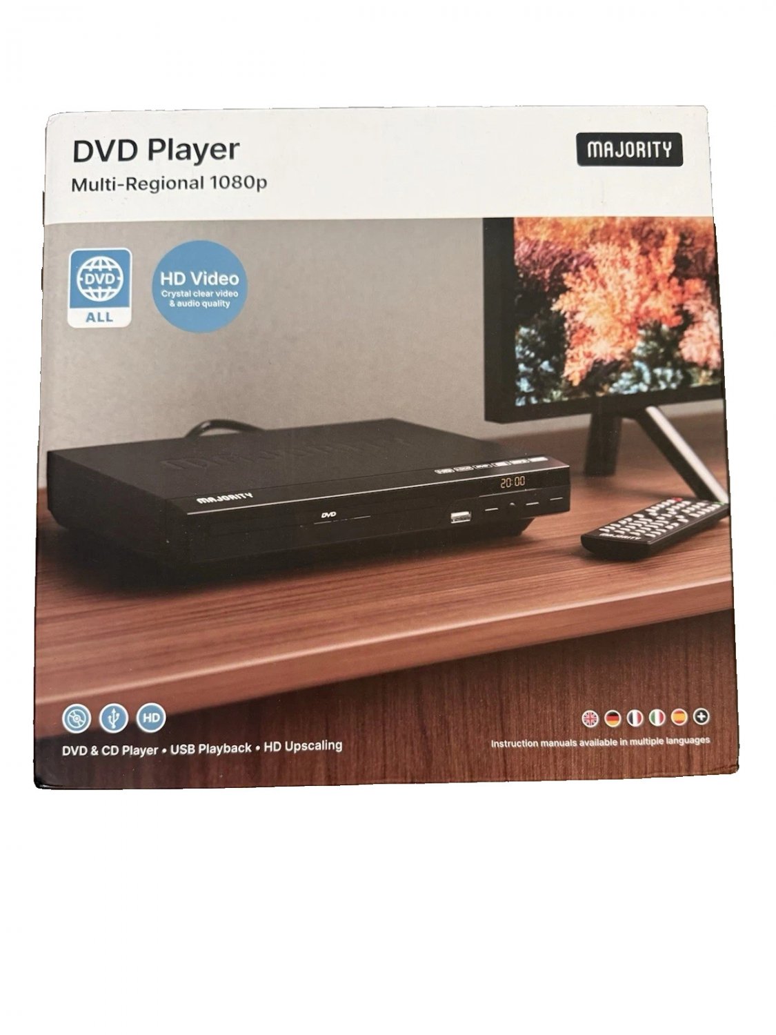 HDMI DVD Player | 1080P Region Free Mini DVD Player with USB & Remote