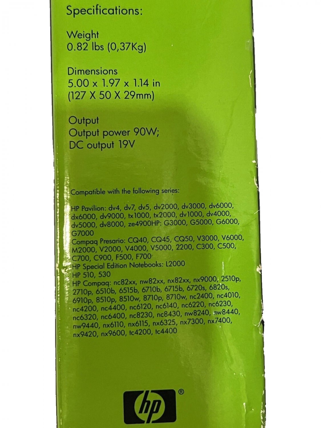 HP Genuine Notebook 90WSmart AC Adapter