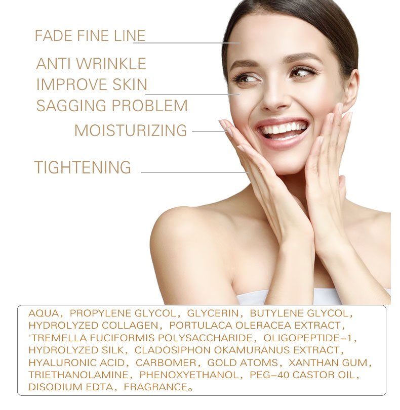 24K Real Gold Atoms Collagen Serum Moisturizing Nourishing Whitening Fading