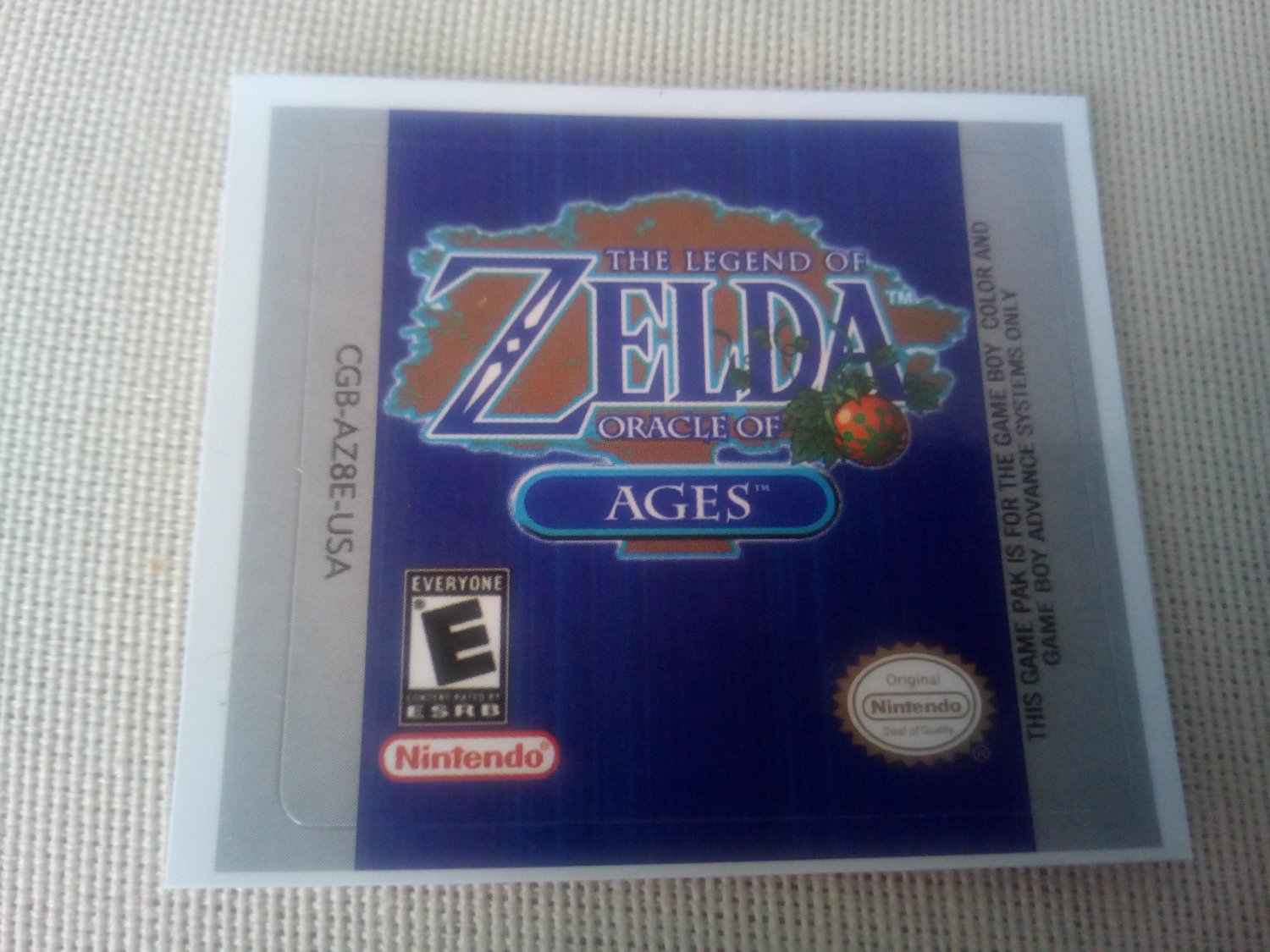 THE LEGEND OF ZELDA ORACLE OF AGES (USA) Game Boy / GameBoy COLOR GBC ...