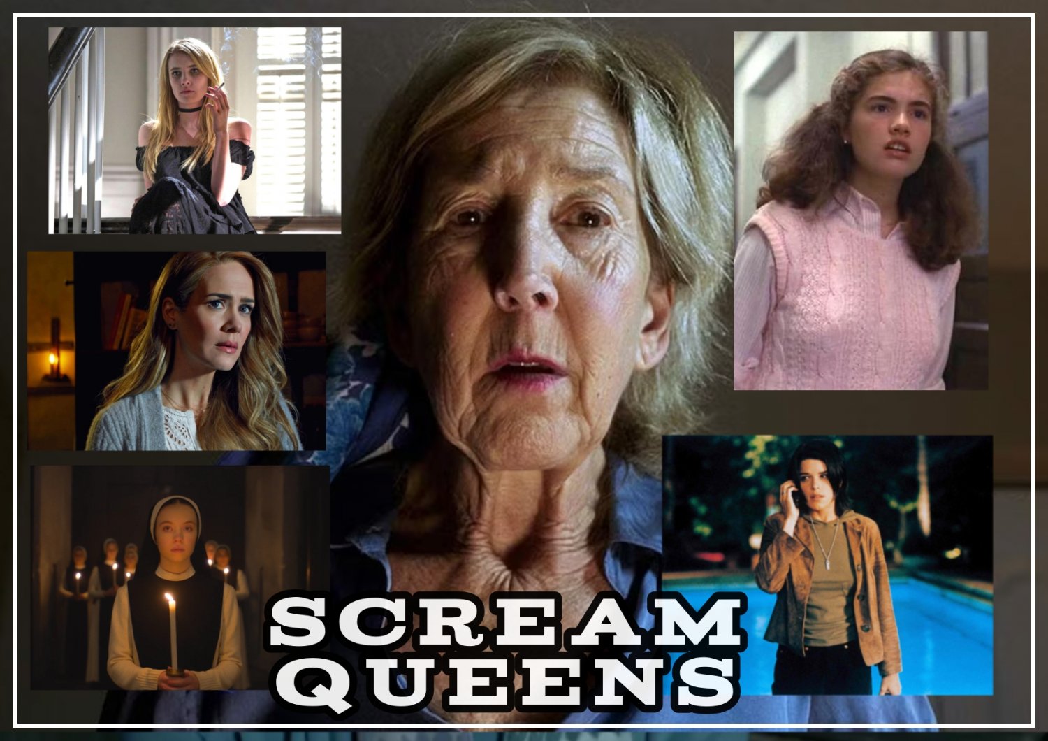 Scream Queens Female Horror Movie Icons A4 glossy movie poster By ...