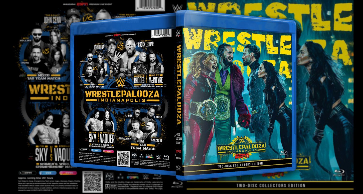 WWE WRESTLEPALOOZA 2025 WRESTLING PLE 2 DISC BLU-RAY AJ LEE CM PUNK ...