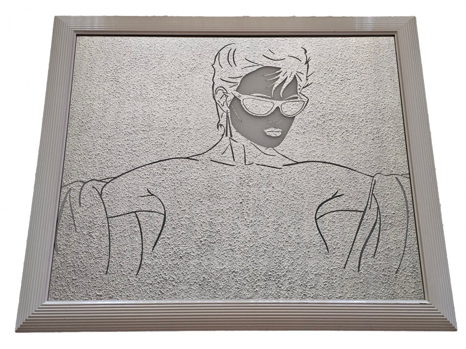 RARE COPY OF PATRICK NAGEL SUNGLASSES FRAMED MIRROR FLORIDA ARTIST ...