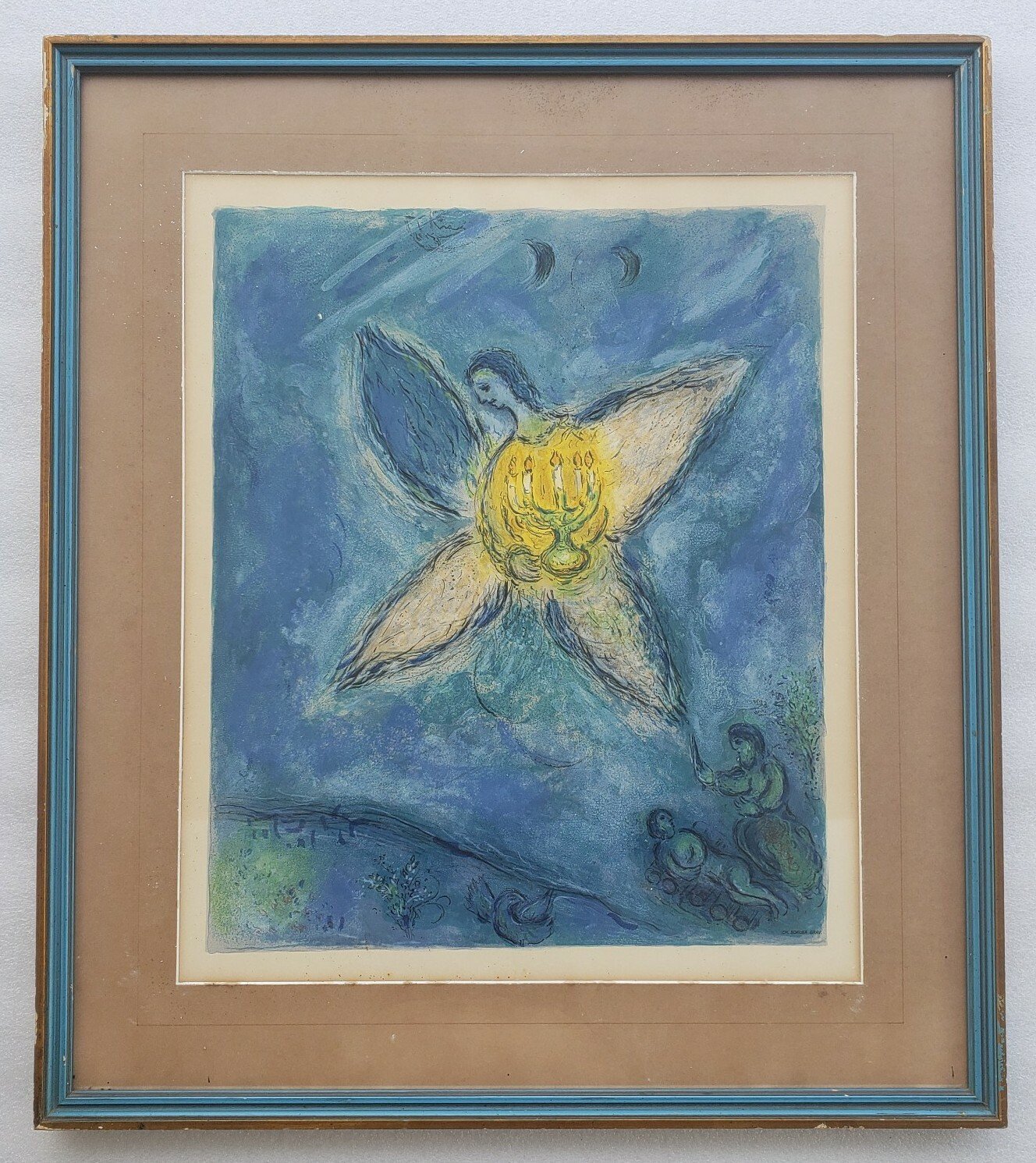 Marc Chagall L’ ange au chandelier (Angel with Candlestick) Lithograph ...