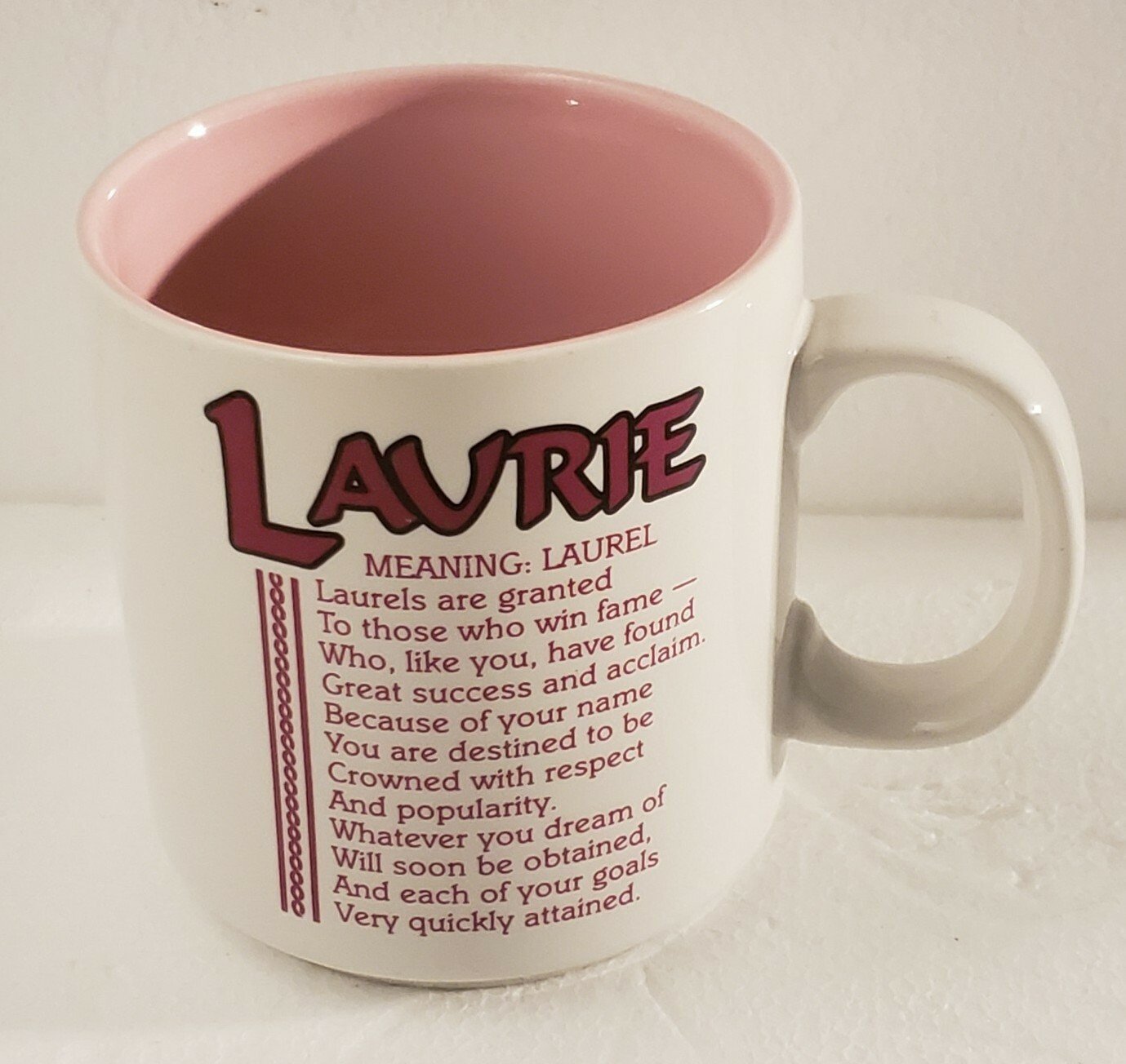 NWOB - LAURIE - Name meaning Laurel Coffee Mug Papel Marci G. White ...