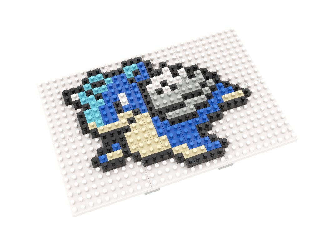 Pokemon 131 Lapras Anime and Cartoon Toy Constructional Toy Brick