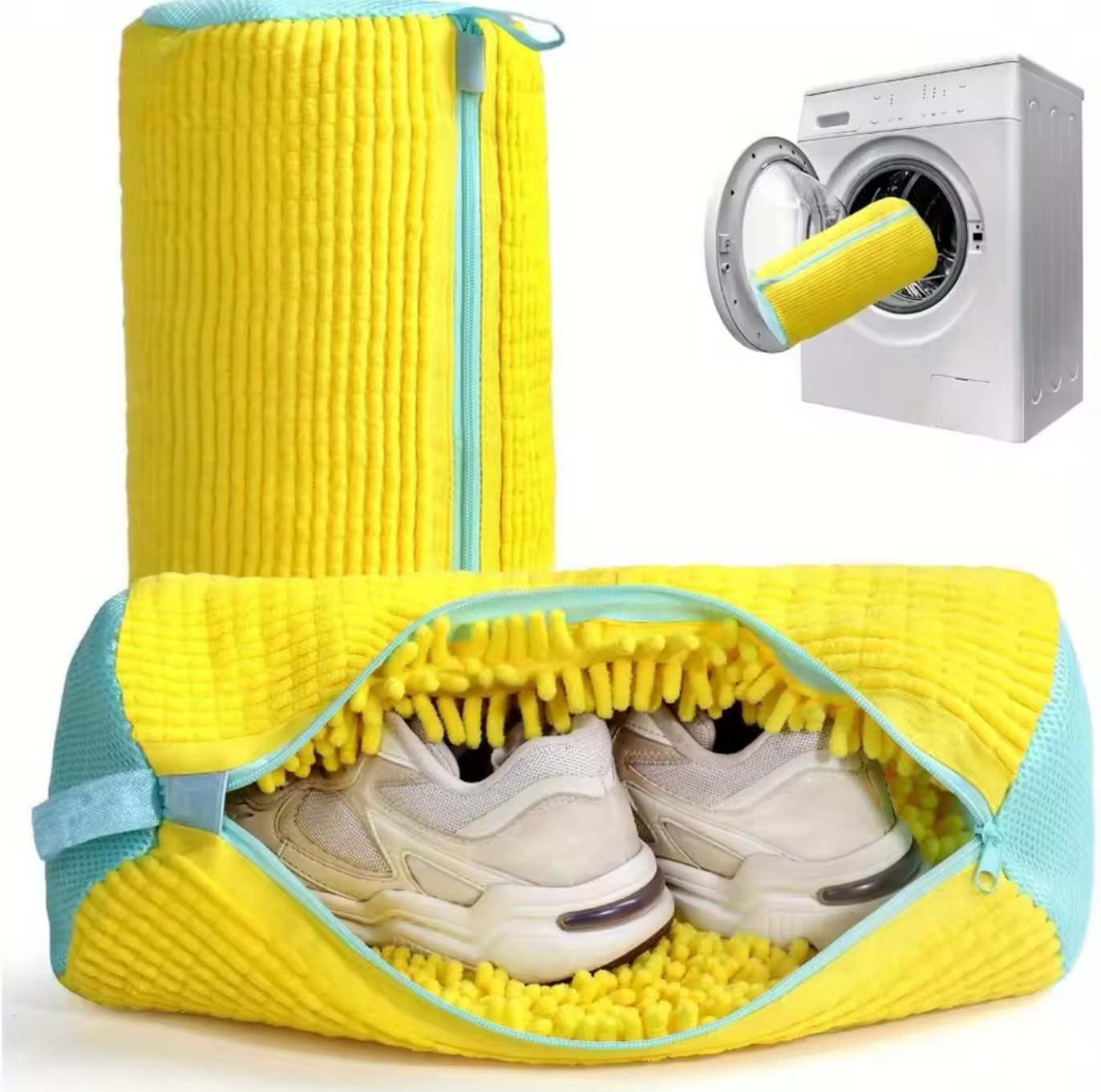 Durable Shoe Washing Machine Bag with Zipper – Protective Laundry Bag ...
