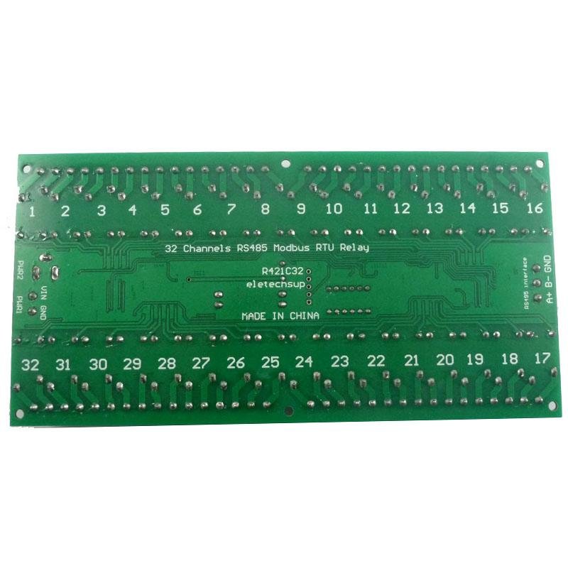 R421C32 DC12V 32 Channels Modbus RTU RS485 Bus Relay Module UART Serial ...