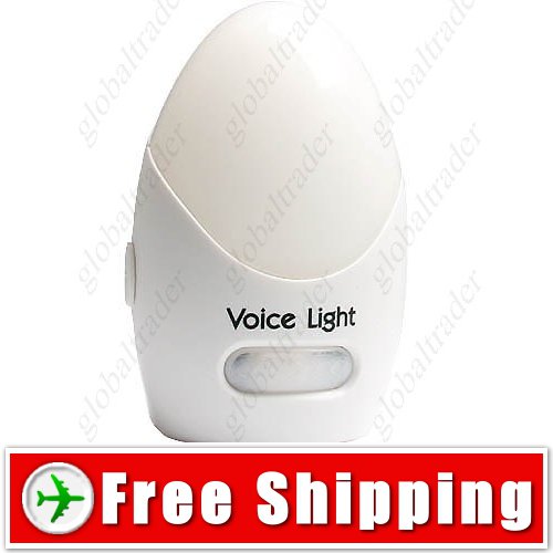 Automatic Voice Sensor Control - White LED Light Wall Mount Night Lamp