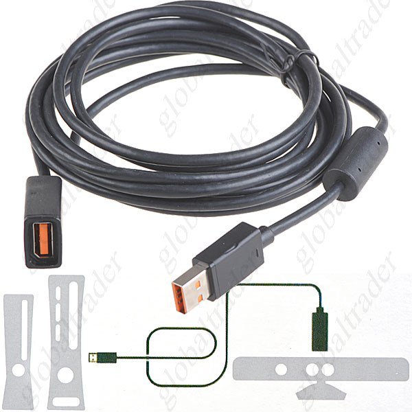 3M Sensor Extension Cable Wire for Xbox 360 Console & Kinect Sensor