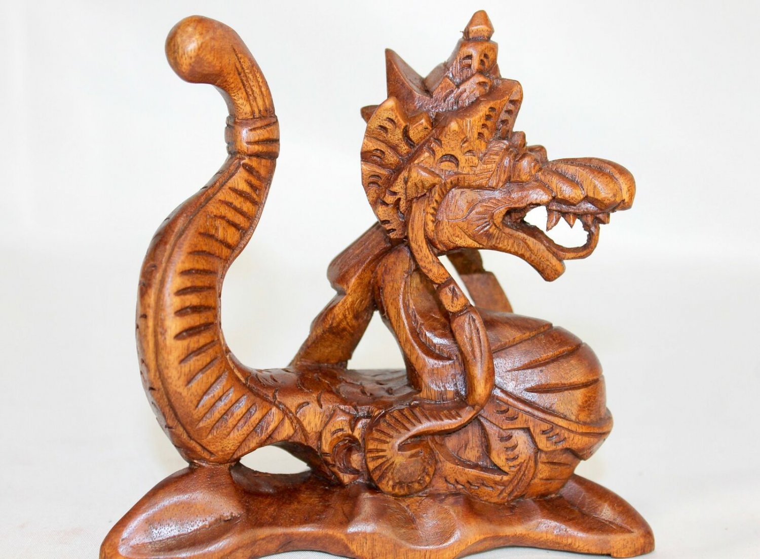 Dragon Basuki Cosmic Naga Statue Hand carved Wood Sculpture Balinese Art