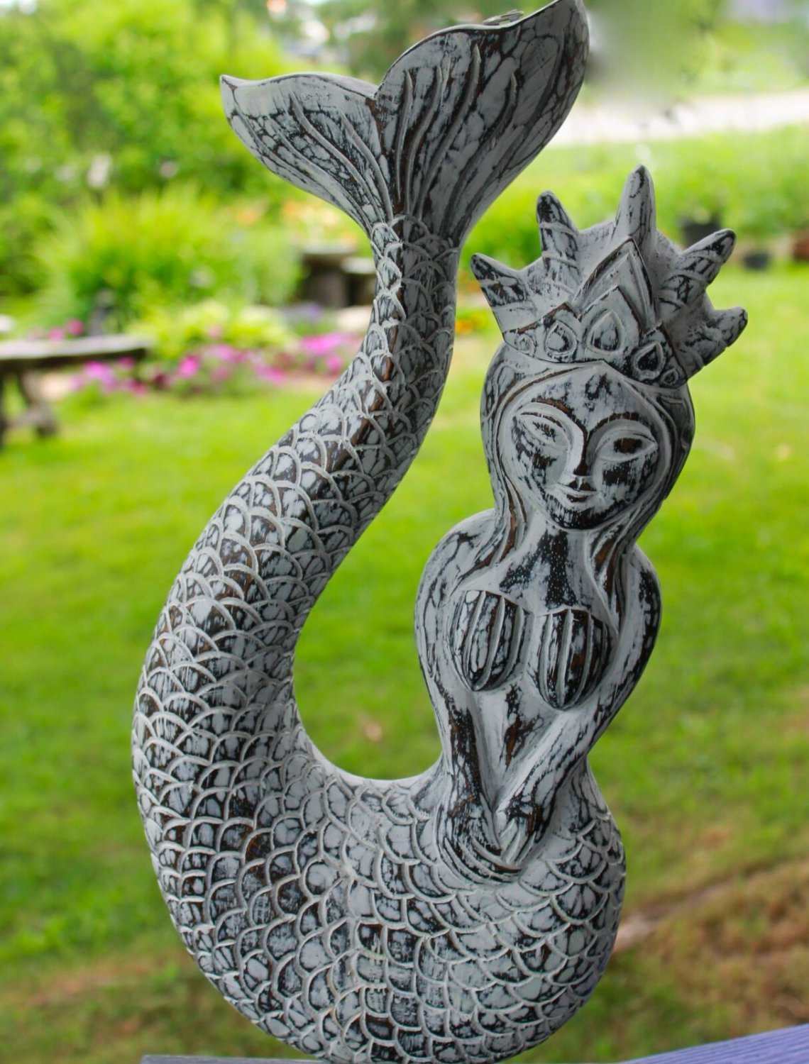 Balinese Mermaid Relief Panel Nautical carved wood Bali Art Wall ...