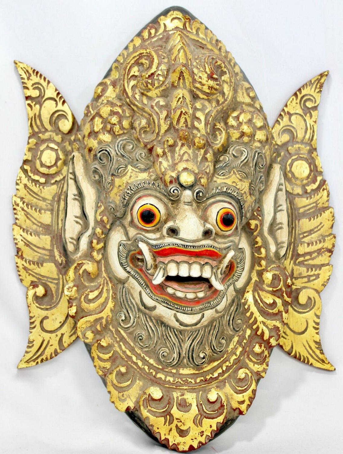 Balinese Mask Hanuman Monkey Carved wood Bali ART Old Indonesian Topeng