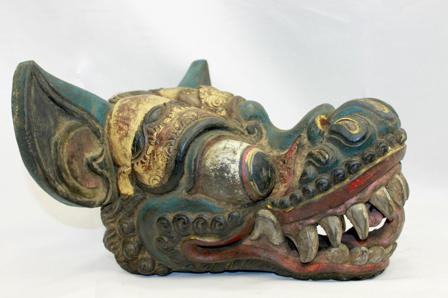 Vintage Balinese Mask Barong Macan Hand Carved wood Bali FOLK ART ...