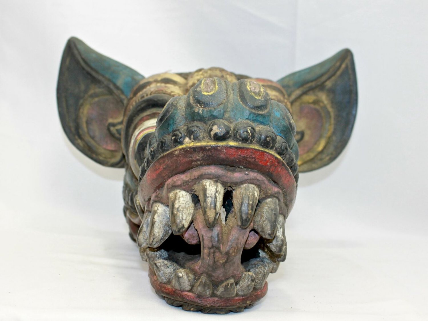 Vintage Balinese Mask Barong Macan Hand Carved wood Bali FOLK ART ...