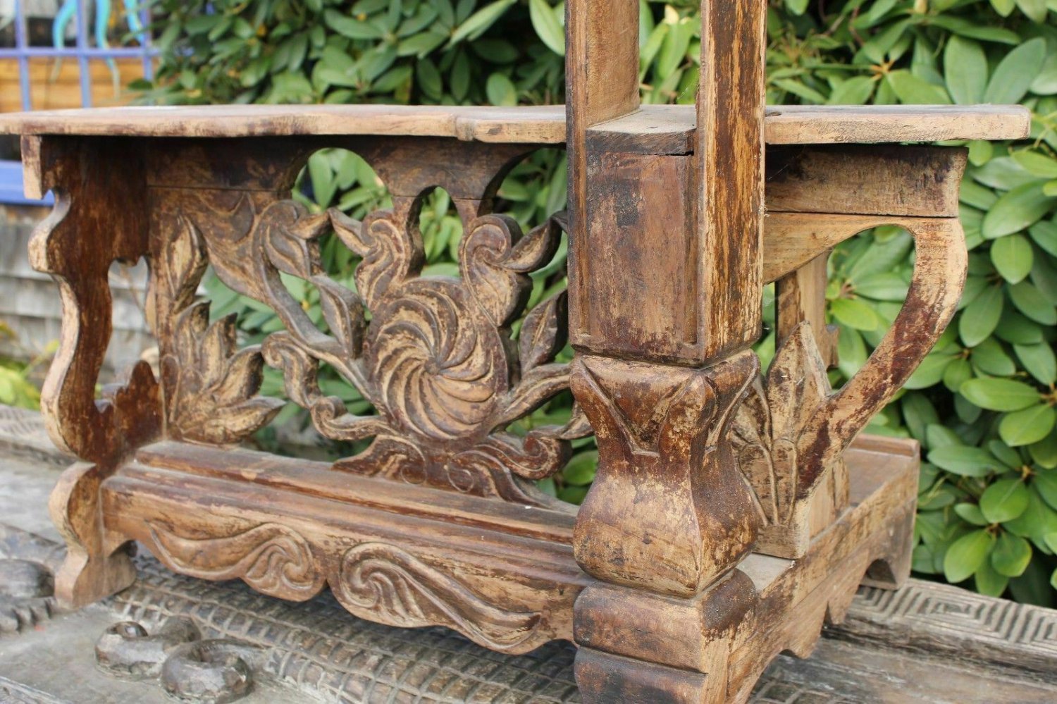 Old Indonesian Tobacco Cutting stool Tool Folk Art Carved Teak Wood ...