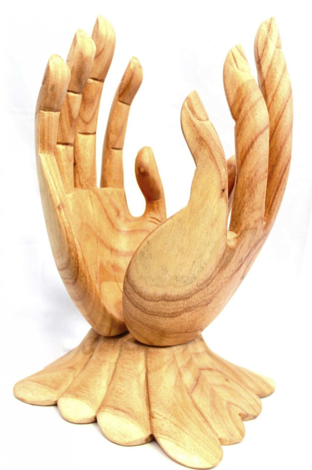 BUDDHA Mudra Blessing HANDS Statue Hand Carved Wood Sculpture Balinese Art