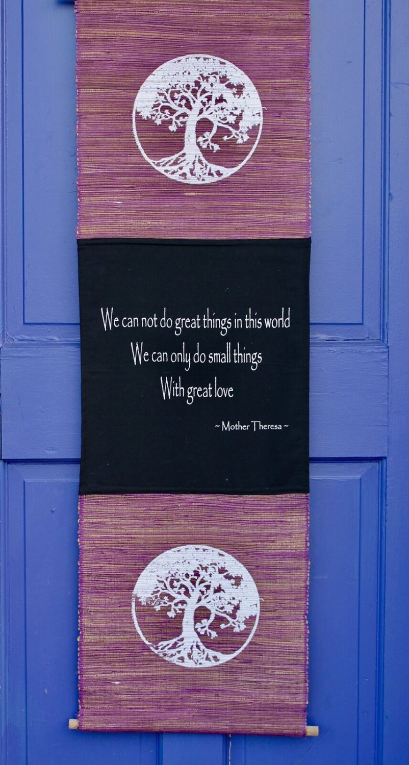 Positive Affirmation Wall Hanging Banner Love hand woven Abaca Fiber ...