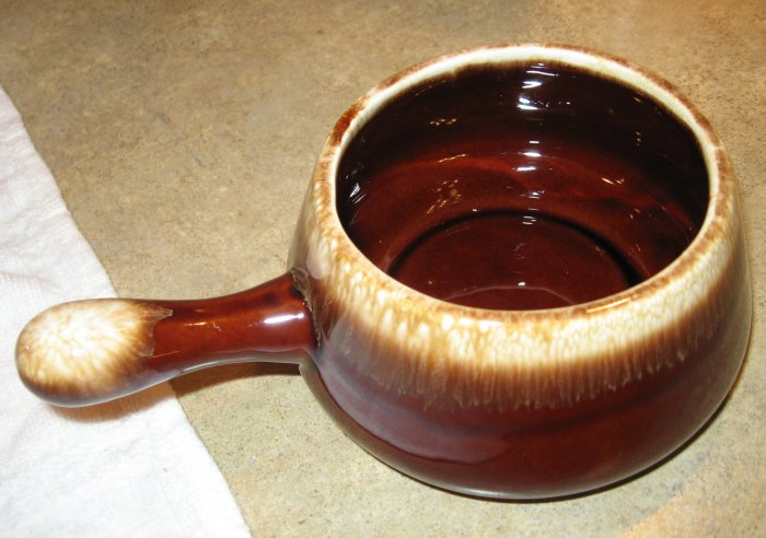 Vintage Mccoy Brown Drip Soup Crock