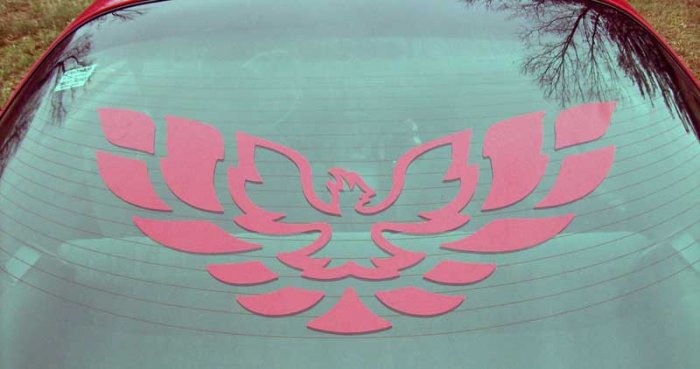 Trans Am Firebird hood rear window decal decals