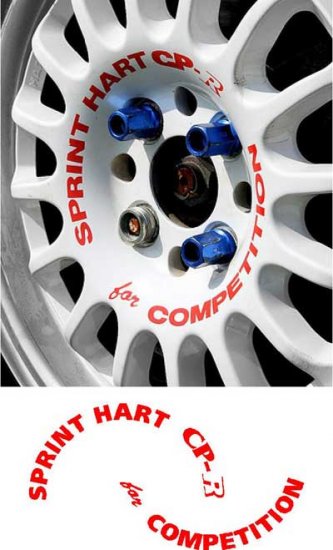 5 Sprint Hart CP-R Rota track JDM wheel wheels decal decals