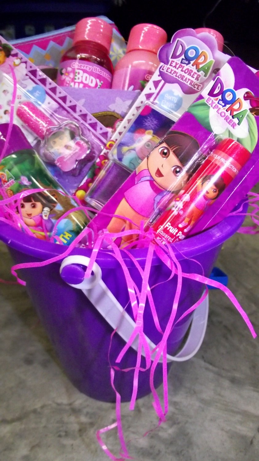 Dora the Explorer 7 Piece Gift Bucket Basket Easter Basket Birthday Basket