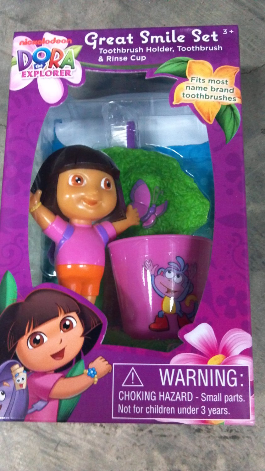 DORA THE EXPLORER GREAT SMILE TOOTHBRUSH AND CUP SET BRAND NEW IN BOX